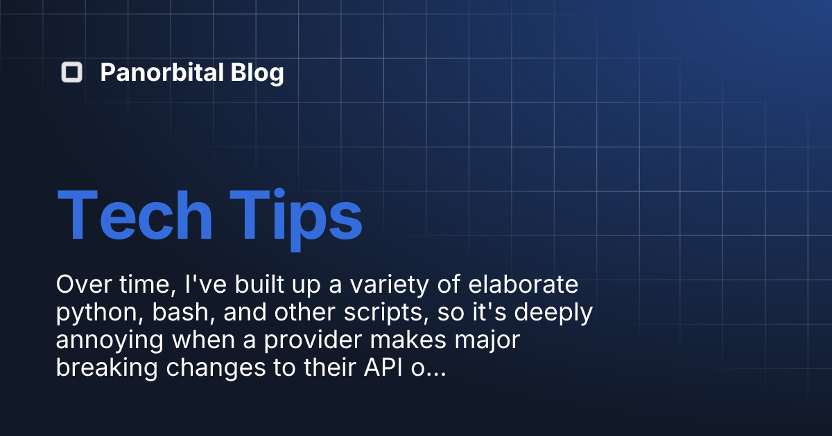 Tech Tips | Panorbital Blog